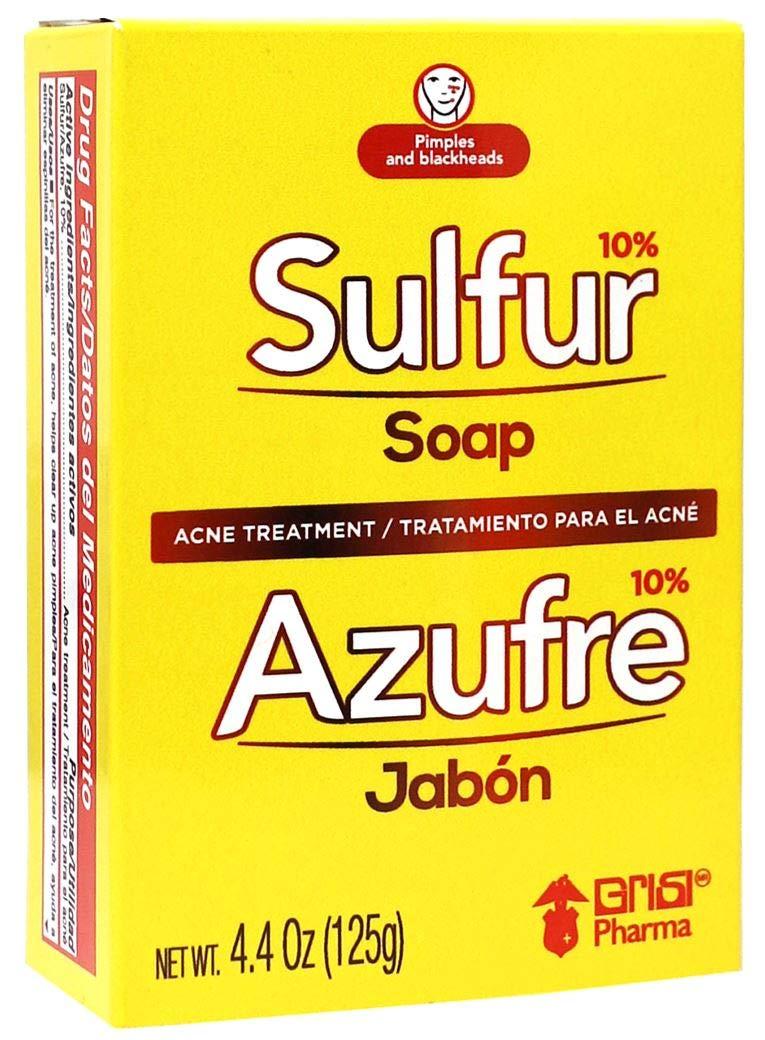Sulfur Acne Treatment Soap with Lanolin 4.40 Oz Bar - Clear Skin ...