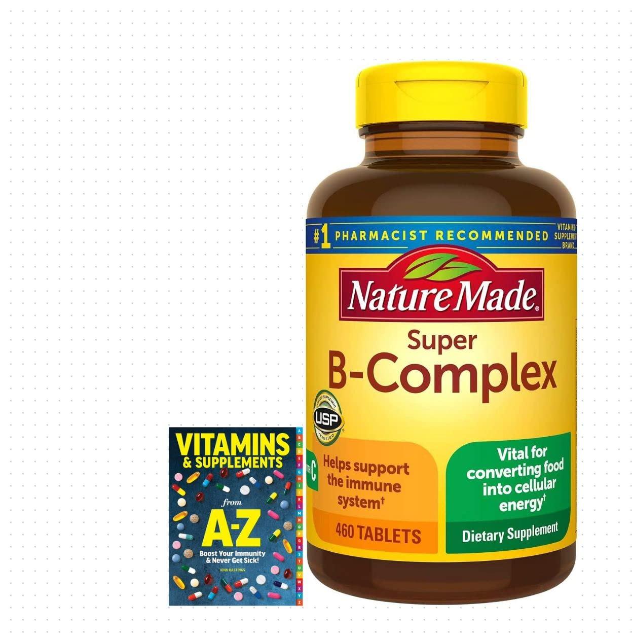 Nature Made B Complex 460 Tablets - Brain Cell, Energy & Nervous System ...
