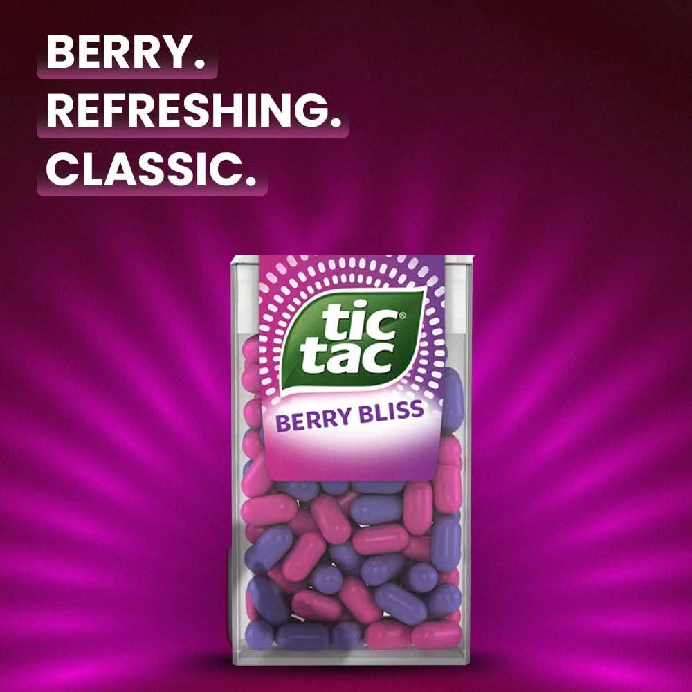 Berry Bliss Tic Tac Mint Sweets - 8 Count Pack for Refreshing Little ...