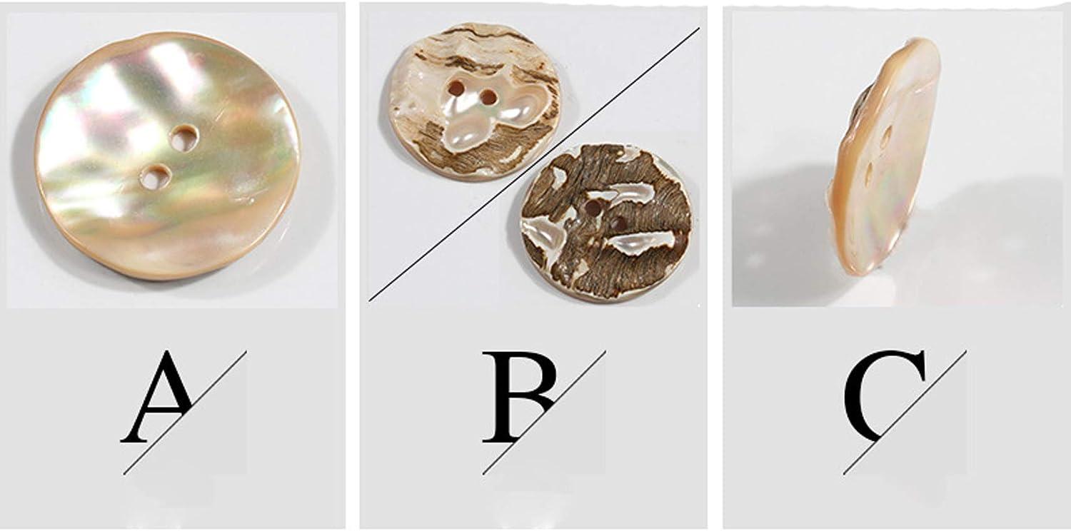 1000 Pcs 10mm 2-Hole Natural Shell Buttons - Mother of Pearl Round Buttons for Sewing Crafts