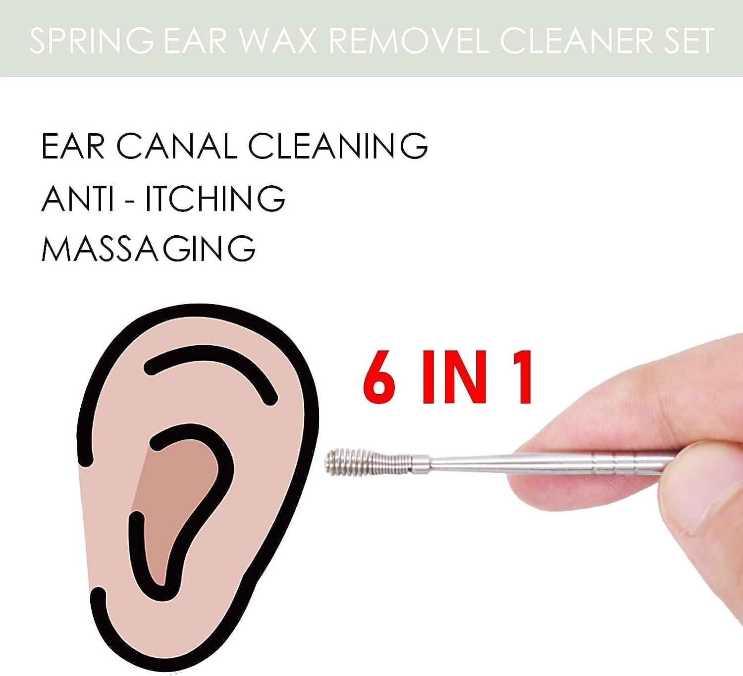 6Pcs Spiral Stainless Steel Ear Wax Removal Kit - Innovative Earwax ...