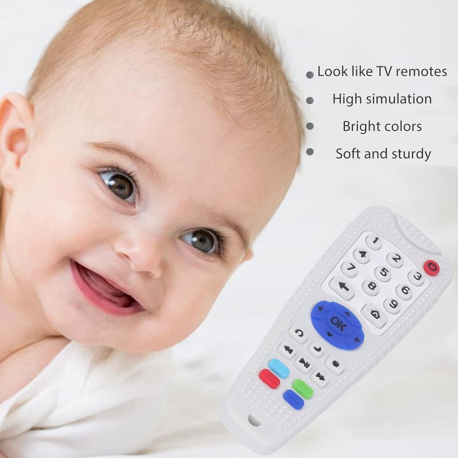Baby Teether Simulation Remote Control Shaped Various Button Soft ...
