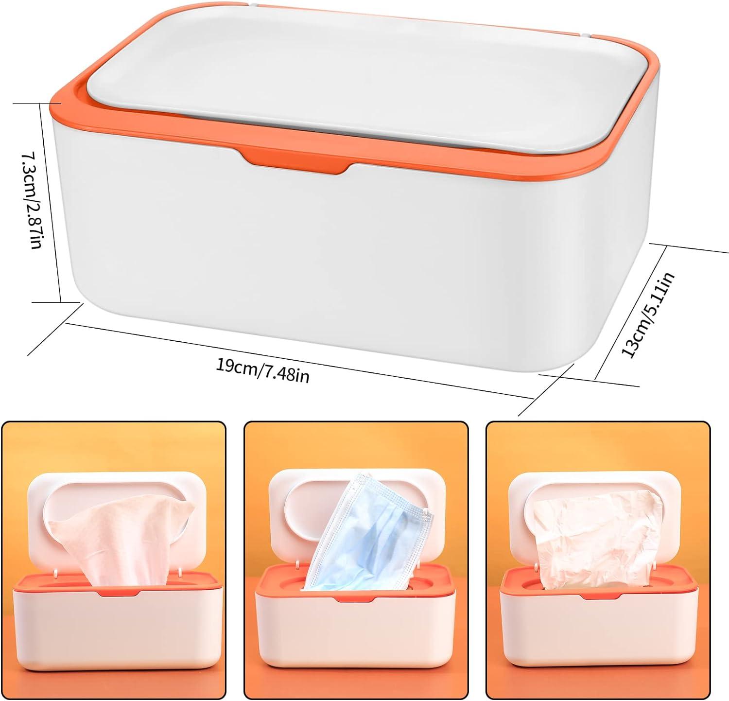 Wet Wipes Box Dispenser with Storage - Orange | Convenient Moist Toilet ...