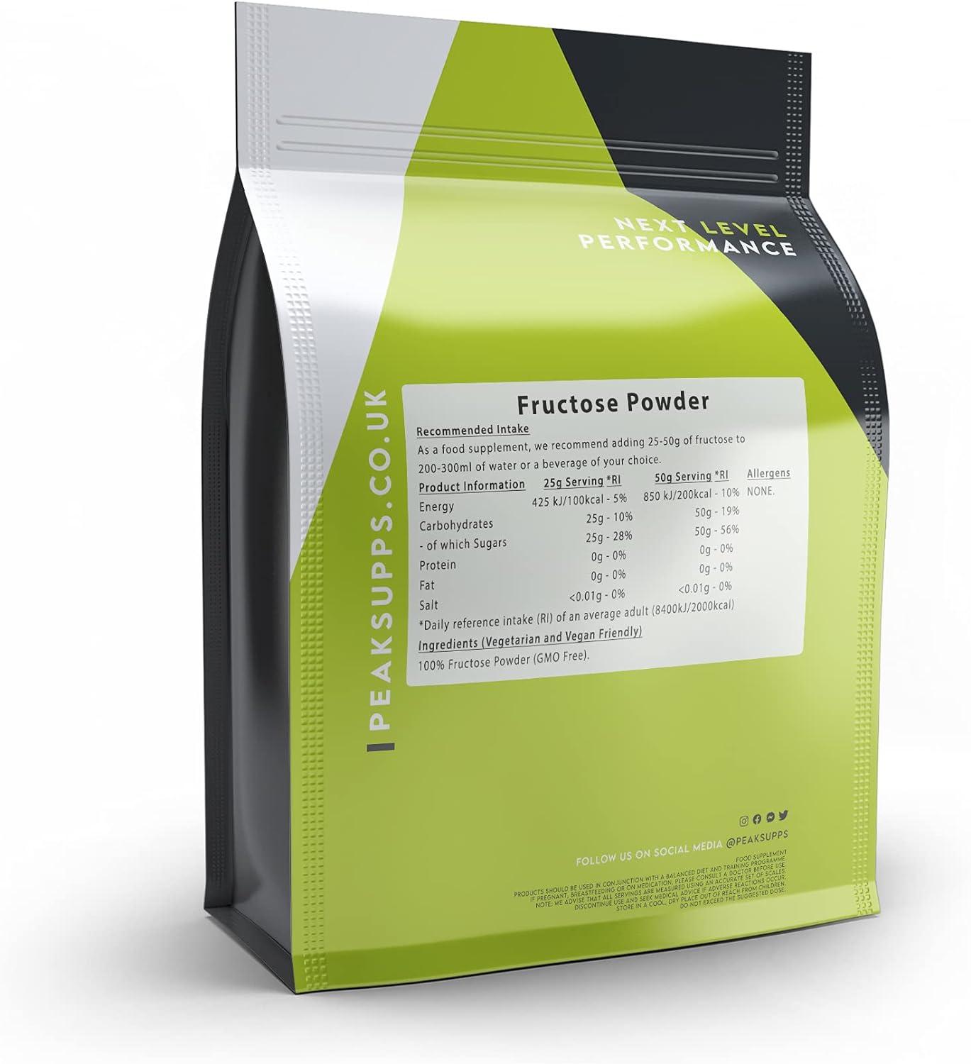 Pure Fructose Powder 50g to 1kg - Low Glycemic Index Carbohydrate - 1kg ...