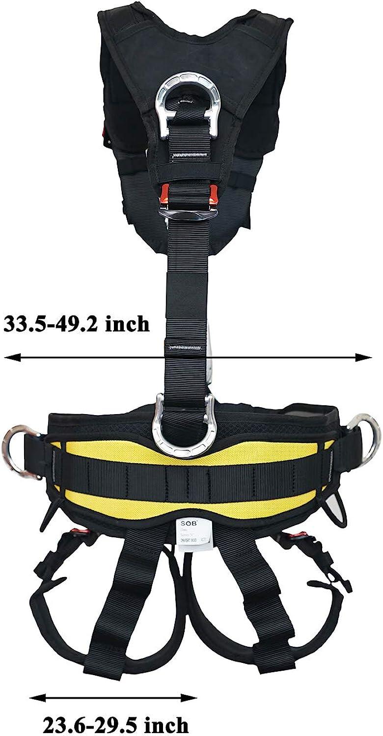 Sob Full Body Climbing Harness - Thicken, Wide, Inverted Design for ...