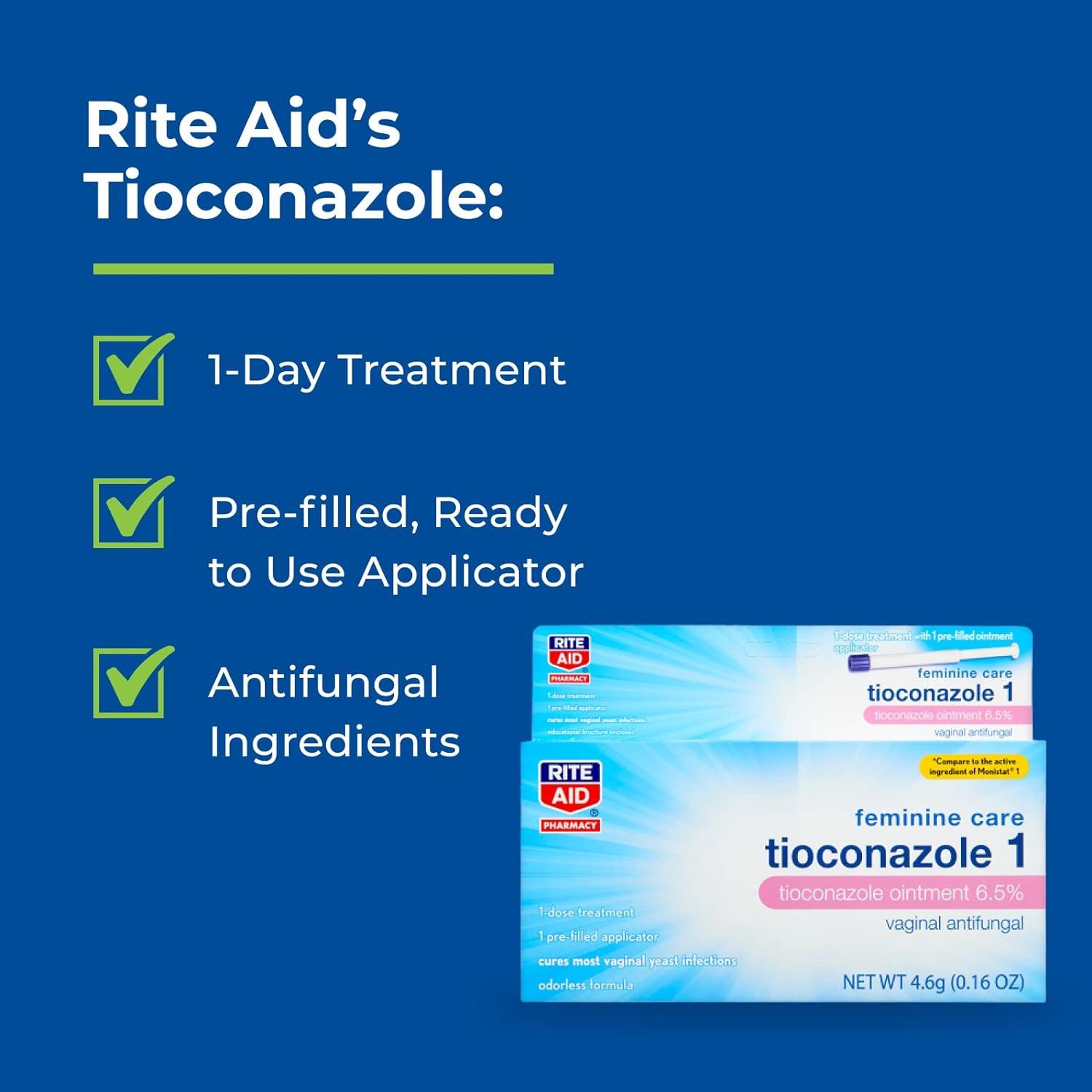 Rite Aid Tioconazole 1 Ointment 1 Day Treatment - 0.16 oz | Pre-Filled ...