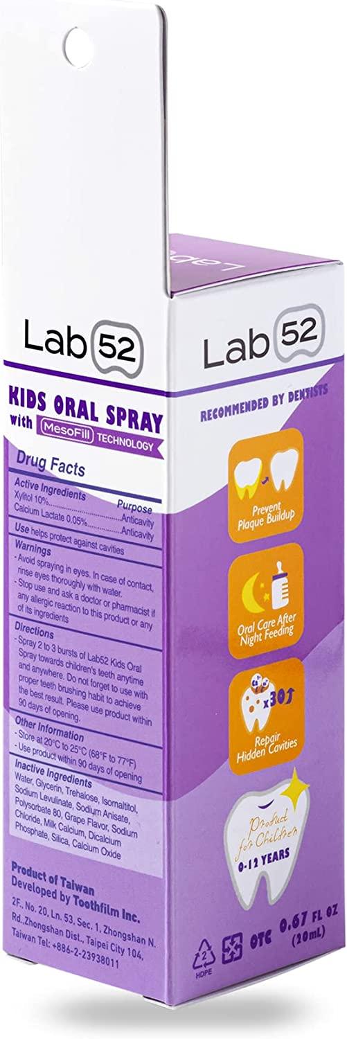 Lab52 Kids Anticavity Mouth Spray | Sugar-Free Oral Care for 0-12 Years | Patented MesoFill ...