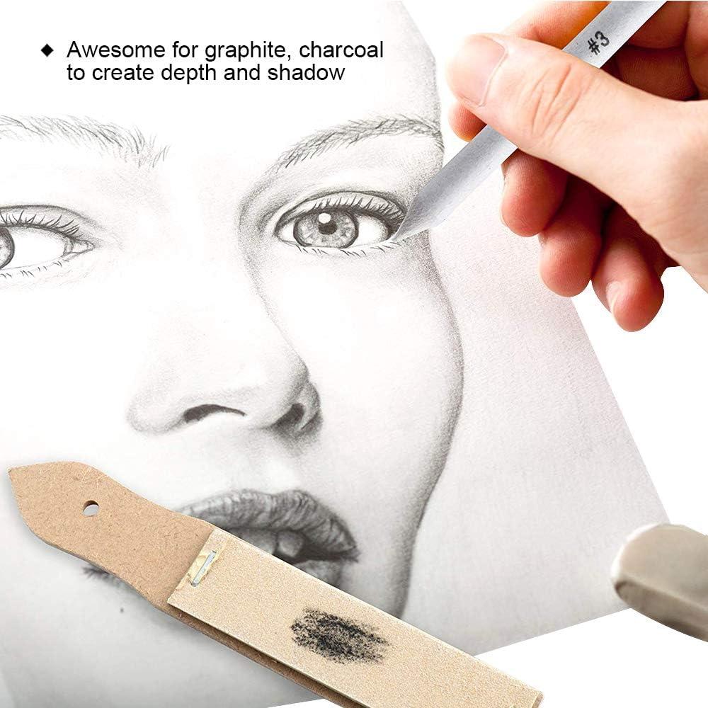 LEOBRO 11-Piece Artist Blending Stump and Tortillion Set with Sandpaper ...