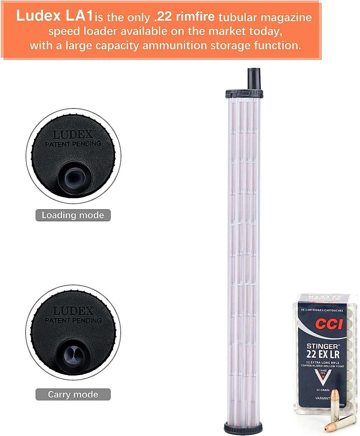 Ludex Rifle Tubular 176 Round Speed Loader for .22/.17 Ammo - Designed ...