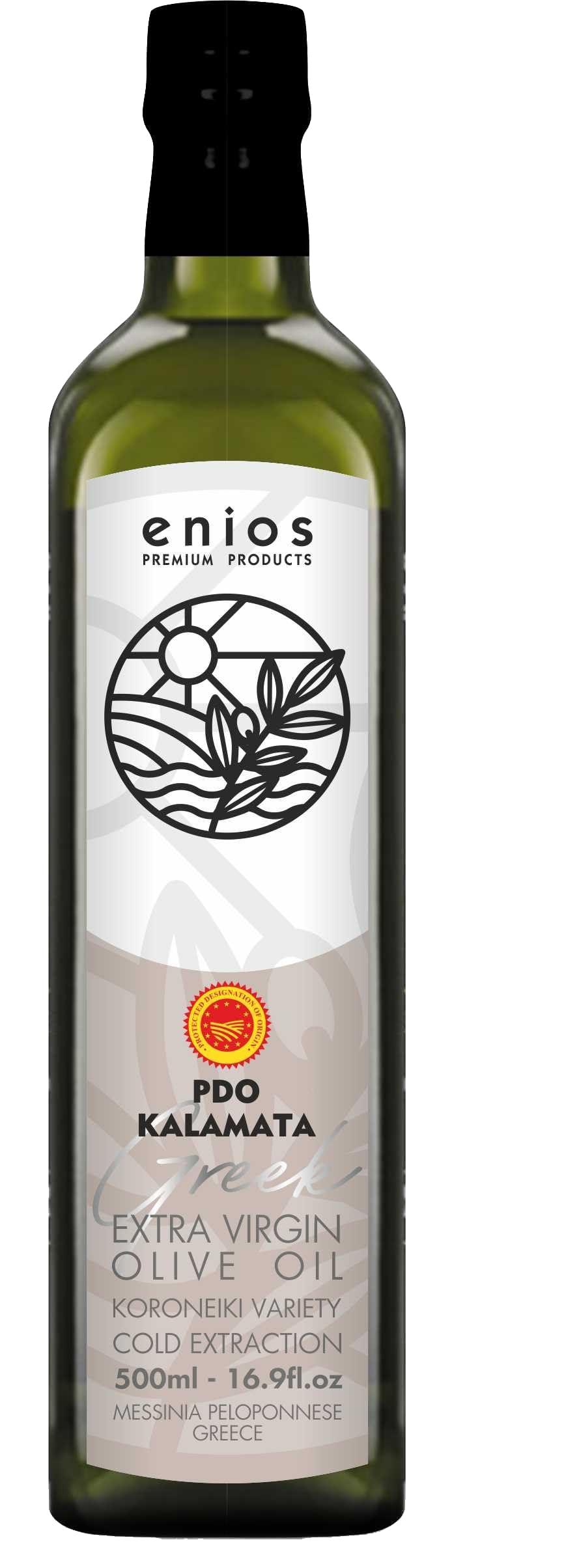 Enios PDO Kalamata Extra Virgin Olive Oil 100% Pure Greek 500ml 750ml 1L (500 ml) | Buy Now with ...