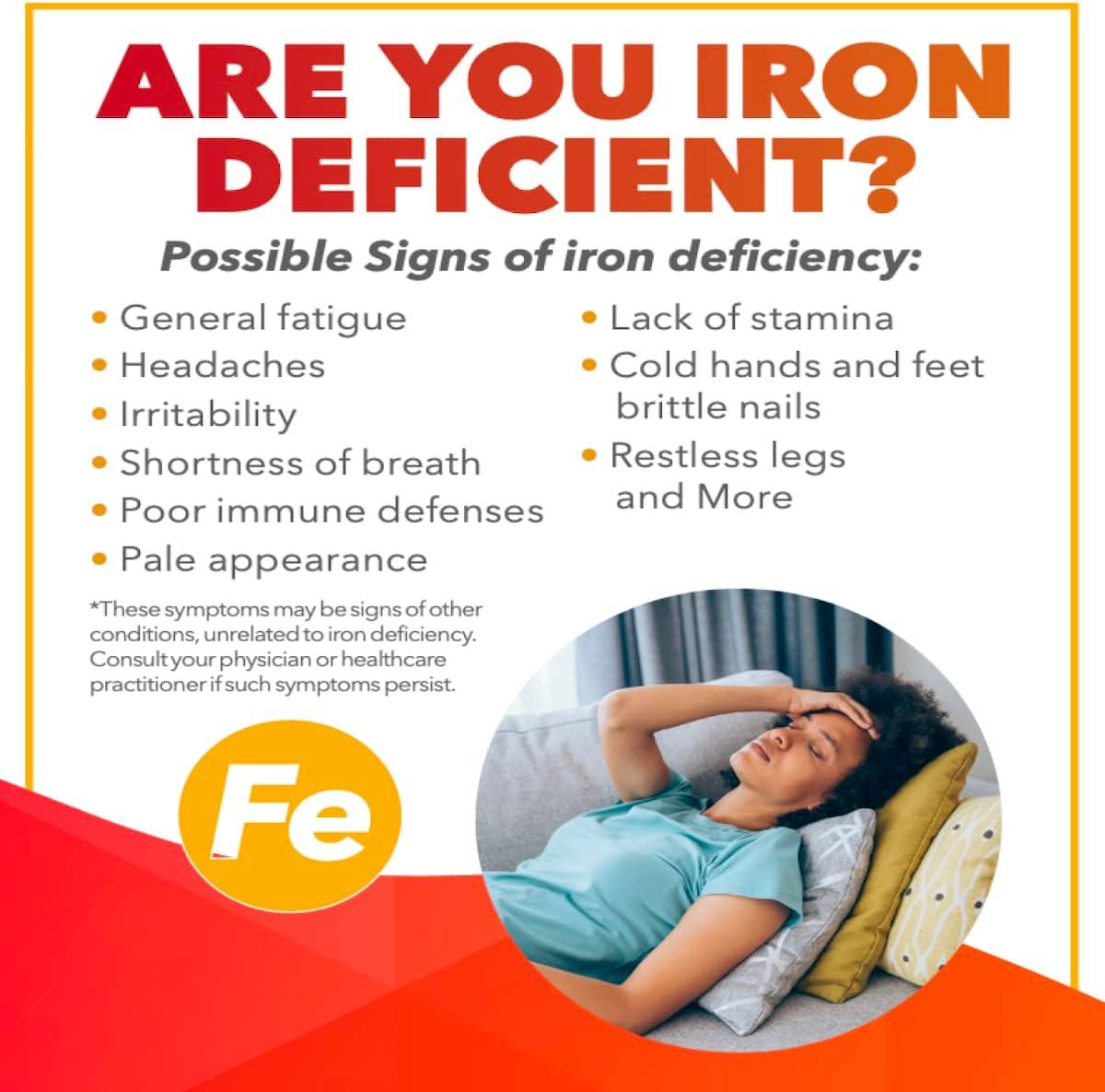 NaturesPlus Hema-Plex Iron 85mg Slow-Release Tablets with Vitamin C ...