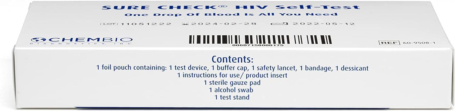 SURE CHECK HIV Test Home Test Kit 99.9% accurate result in minutes CE ...