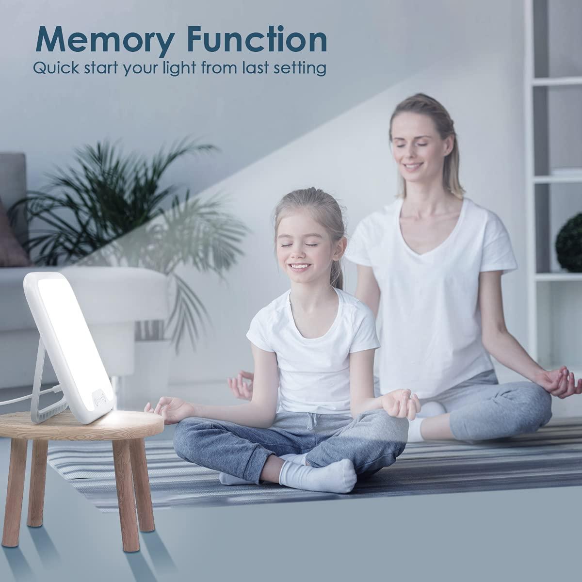 Ultra-Thin 10000 Lux Light Therapy Lamp | UV-Free, Touch Control ...