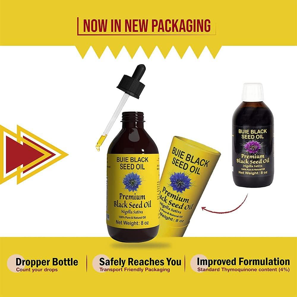 Organic Black Seed Oil | Cold Pressed Nigella Sativa Oil with 4% ...