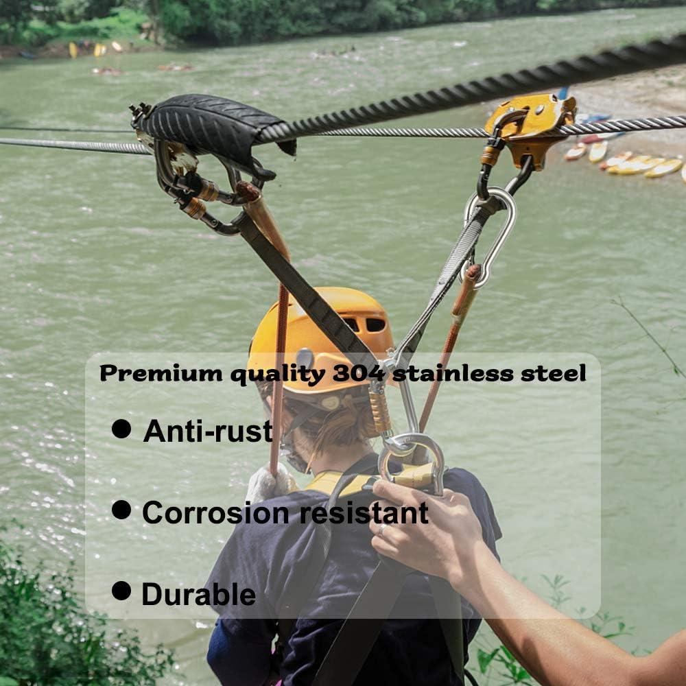 Rtudan 4 Stainless Steel Spring Snap Hook Carabiner - Heavy Duty Clip ...