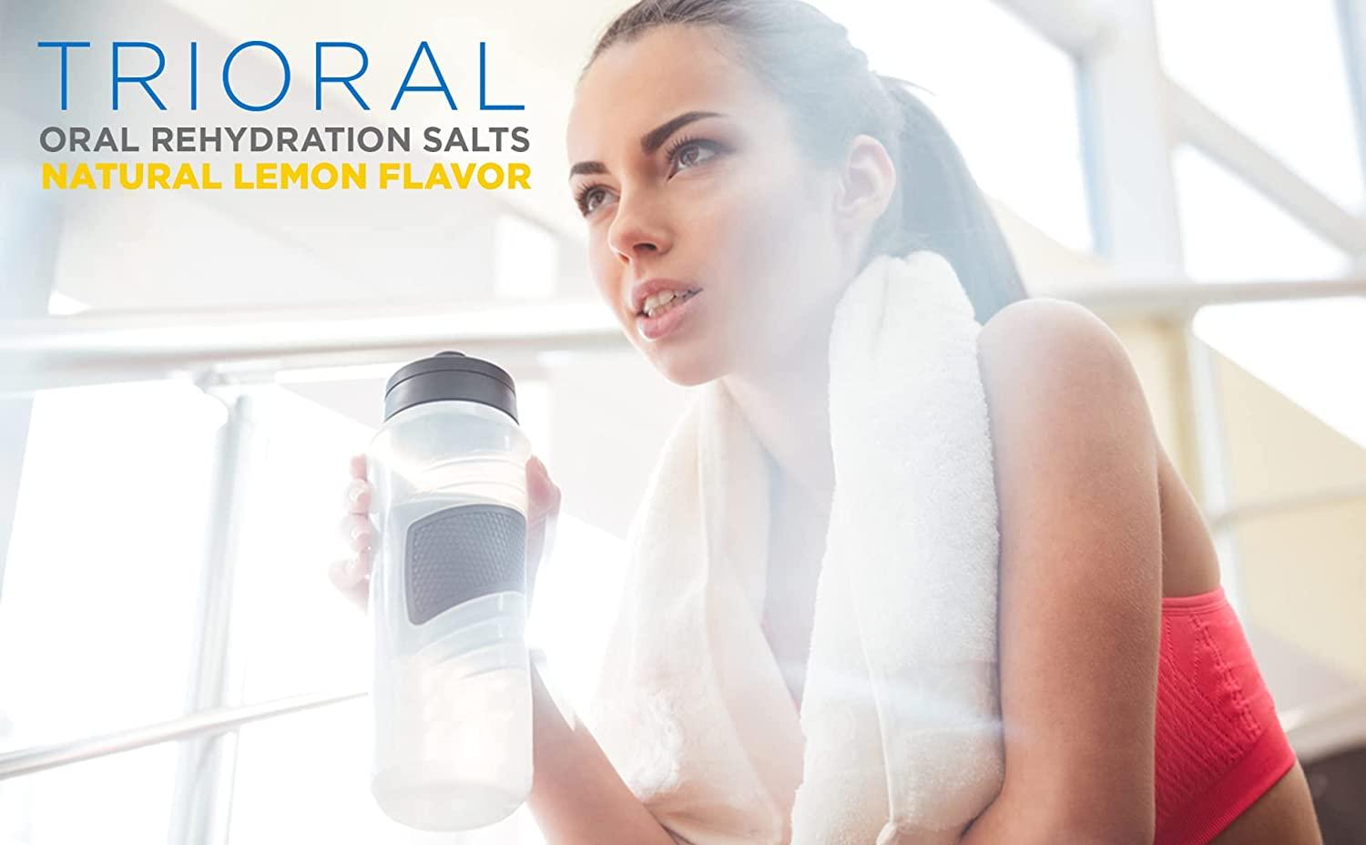 TRIORAL Lemon Rehydration Powder - Electrolyte Salts Formula for ...