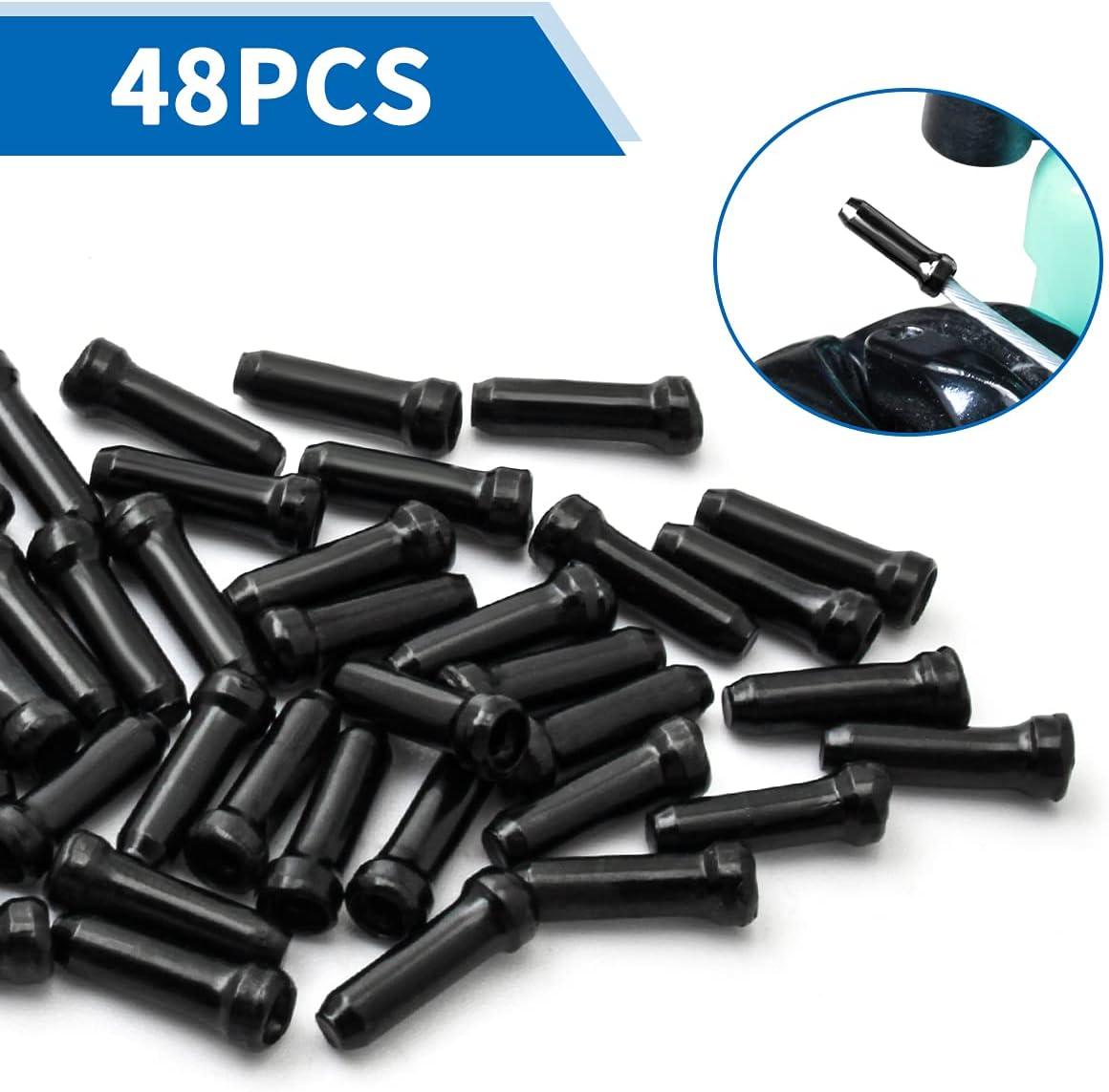 MUQZI Cable End Crimps - 48pcs | Bike Cable End Caps for MTB & Road ...