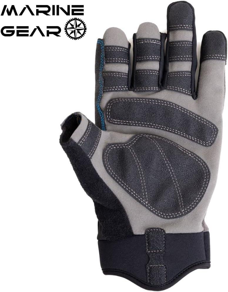 Large Marine Gear Sailing Gloves - Enhanced 3-Finger Dexterity and ...