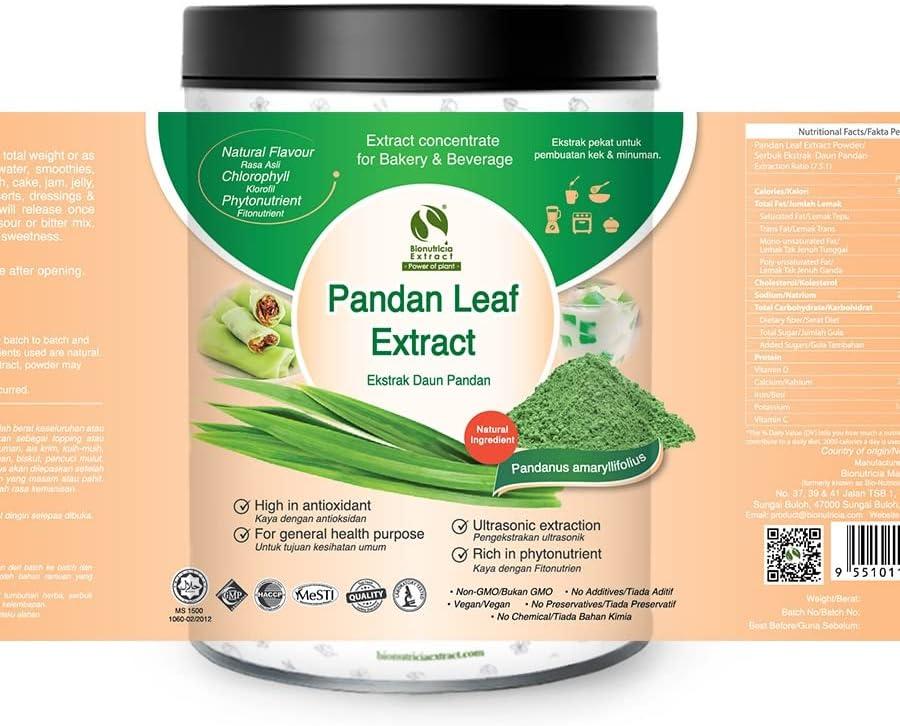 7x Pandan Leaf (Pandanus amaryllifolius) Standardized Extract Powder ...