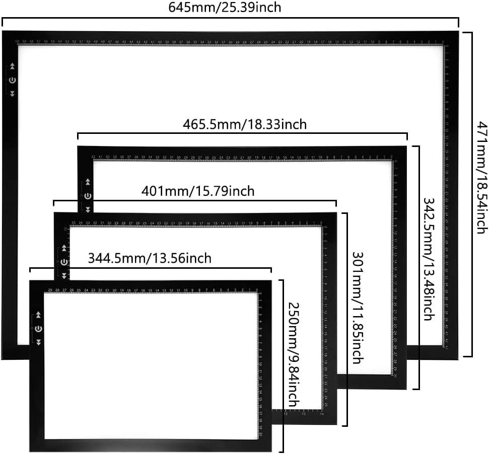 HKS A4 LED Light Pad Kit for Diamond Painting - Dimmable Brightness ...