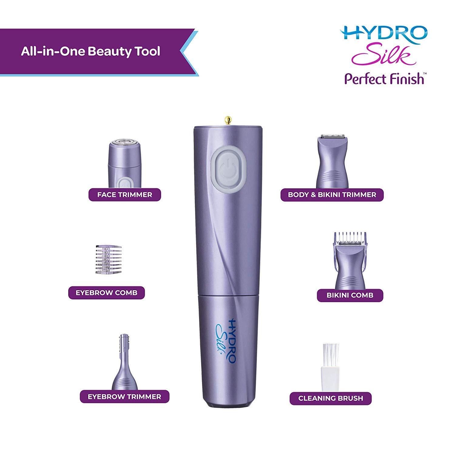 Schick Hydro Silk Perfect Finish Trimmer 8-in-1 Women's Grooming Kit ...