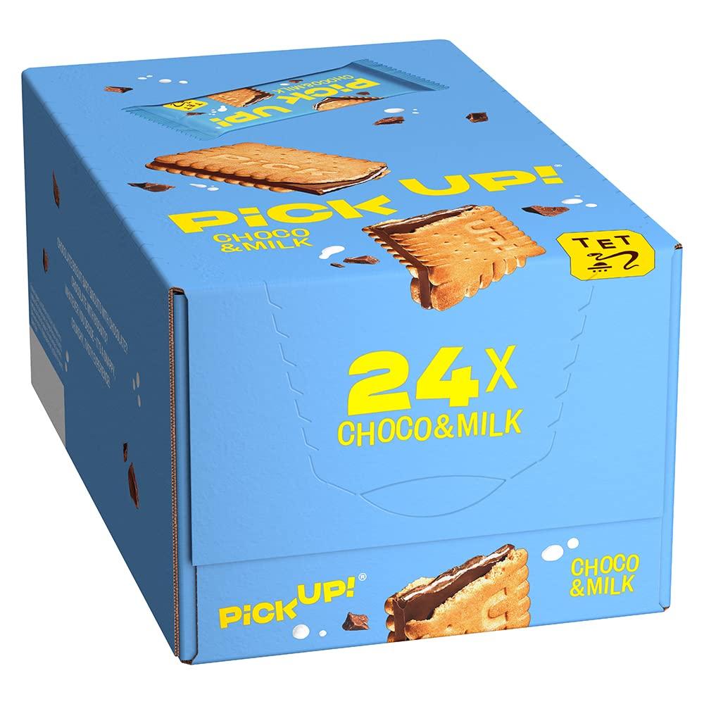 Pick Up! Choco & Milk Bars (24 x 28g) - Crunchy Chocolate & Cream ...