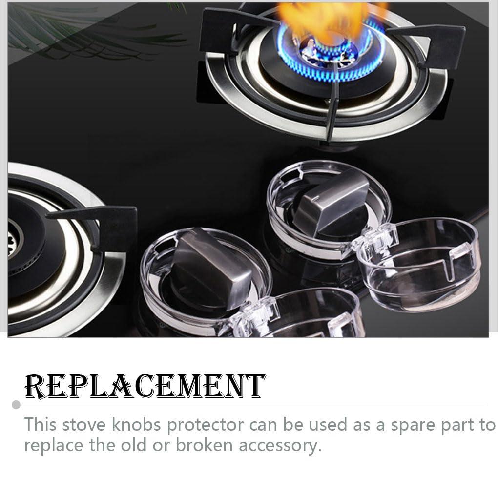 Child Safety Stove Knob Covers - 6 Transparent Child Protection Caps ...
