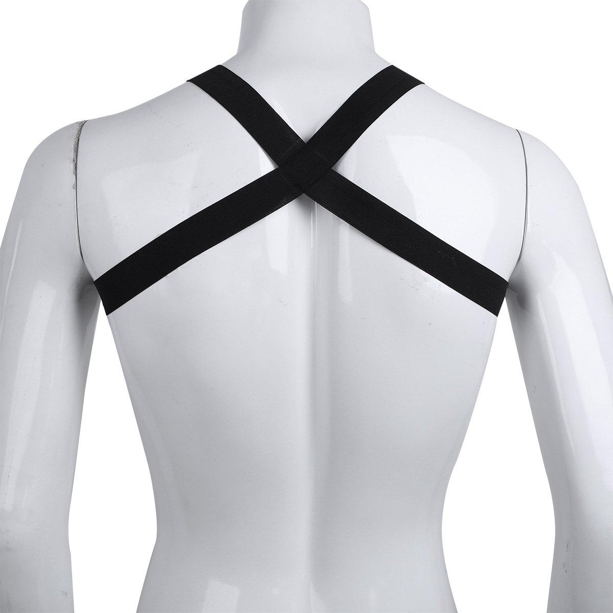 ACSUSS Men's Criss-Cross Elastic Nylon Double Shoulder Chest Muscle ...