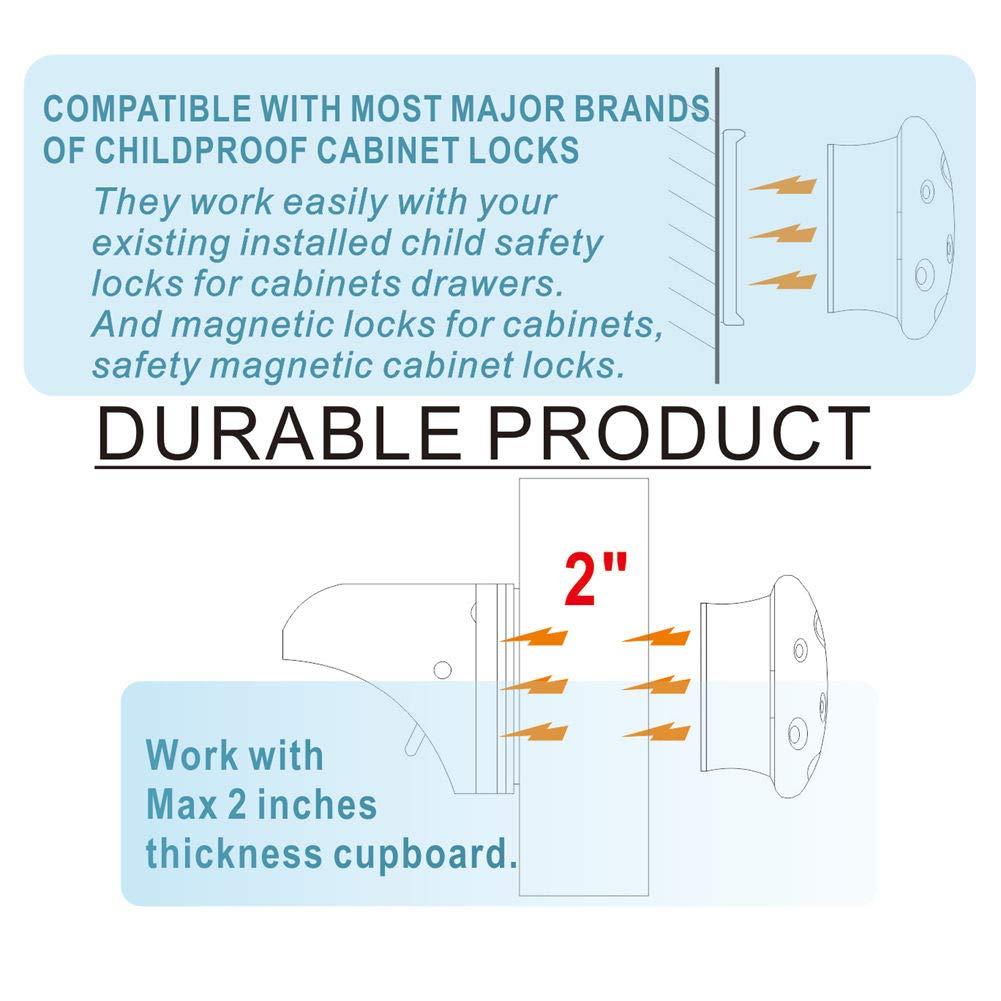 Baby Proofing Magnetic Cabinet Locks Child Proof Extra Magnet (4 Pack ...