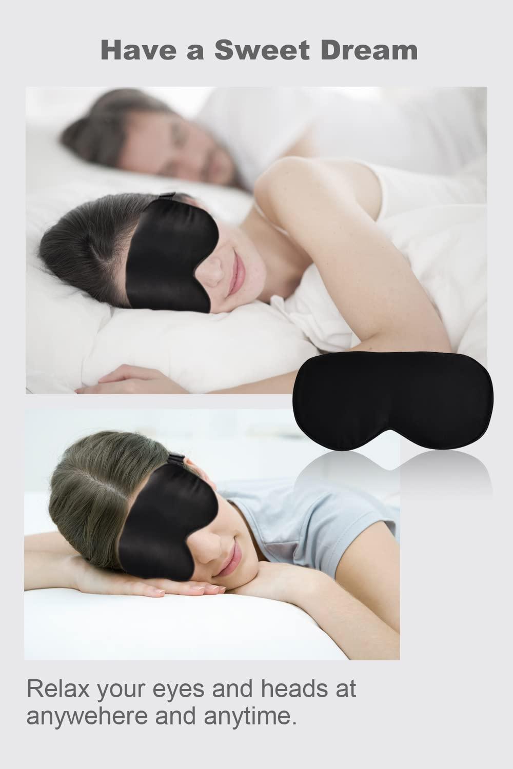 Emacombo Heated Eye Mask | Reusable USB Silk Steaming Eye Mask with ...