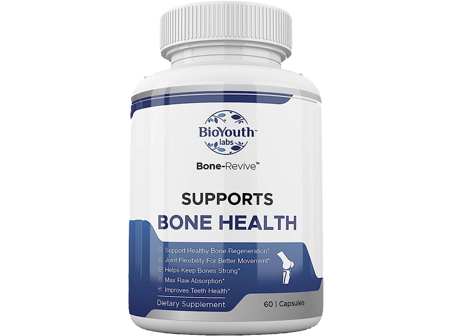 Natural Bone Strength Supplements for Adults - 60 Capsules, Coleus ...