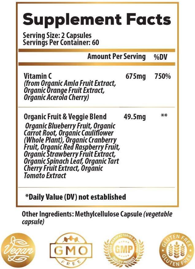 Ideal Infusion Raw Whole Food Vitamin C Complex - Plant Based ...