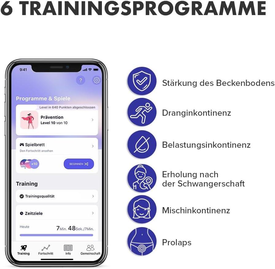 Perifit Pelvic Floor Exerciser with App - Kegel Trainer for Stronger ...