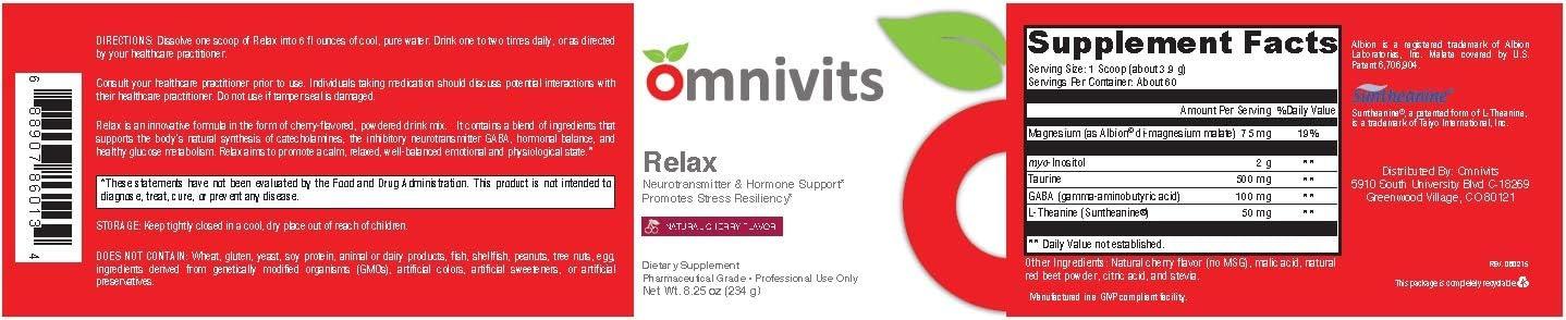 Omnivits Relax Natural Cherry Flavor | Magnesium & Myo-Inositol Blend ...