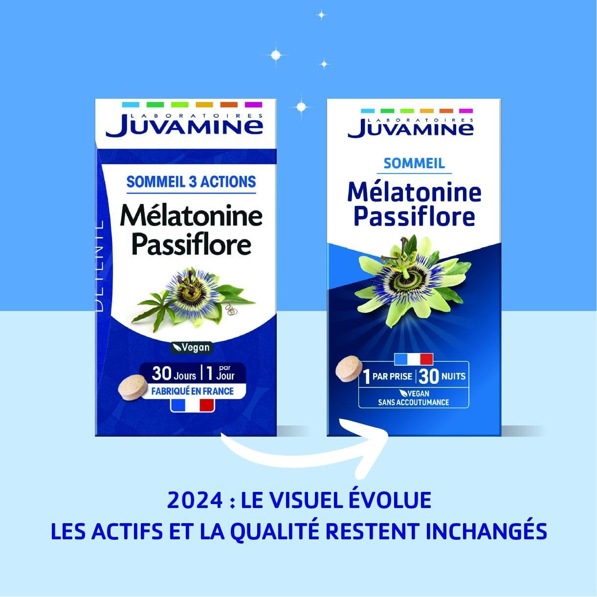JUVAMINE - Sleep 3 Actions - 1mg Melatonin - Passion flower - 30 ...