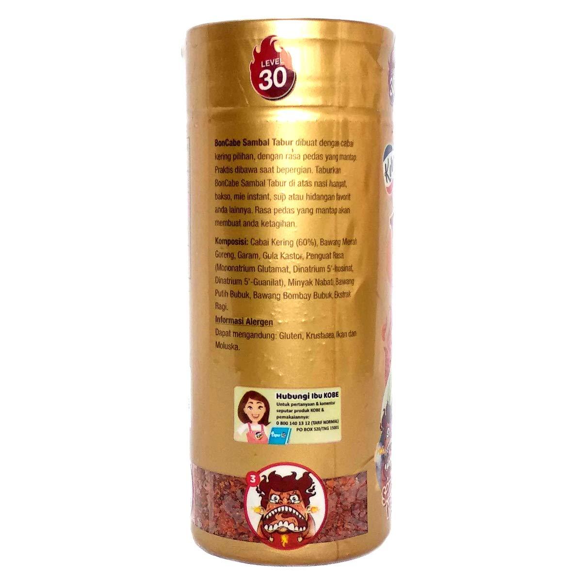 Kobe Bon Cabe Sambal Tabur Level 30 - 40g (Pack of 3) | Spicy Chili ...