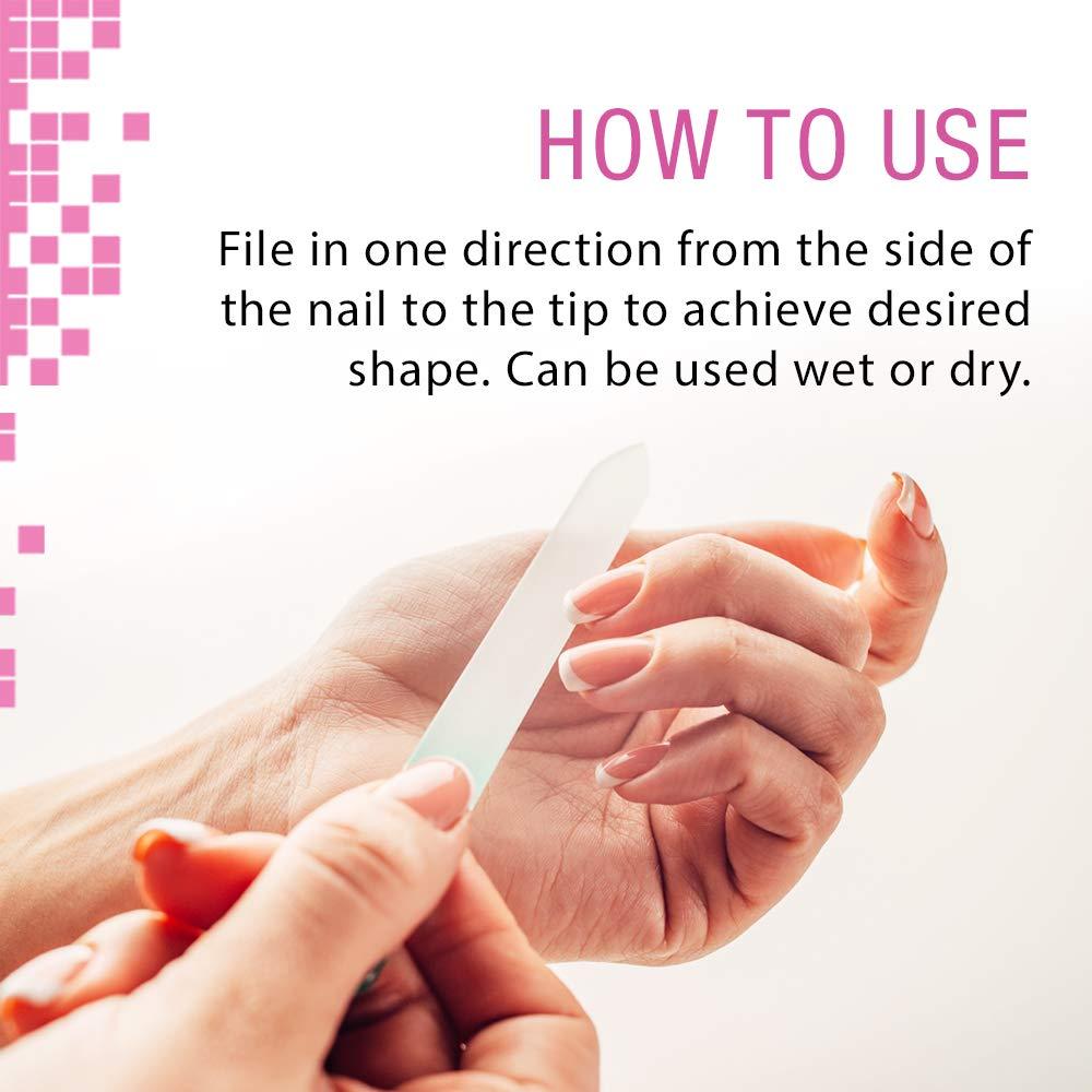 Nail Tek Crystal File Double-Sided with Fuchsia Case - Professional ...