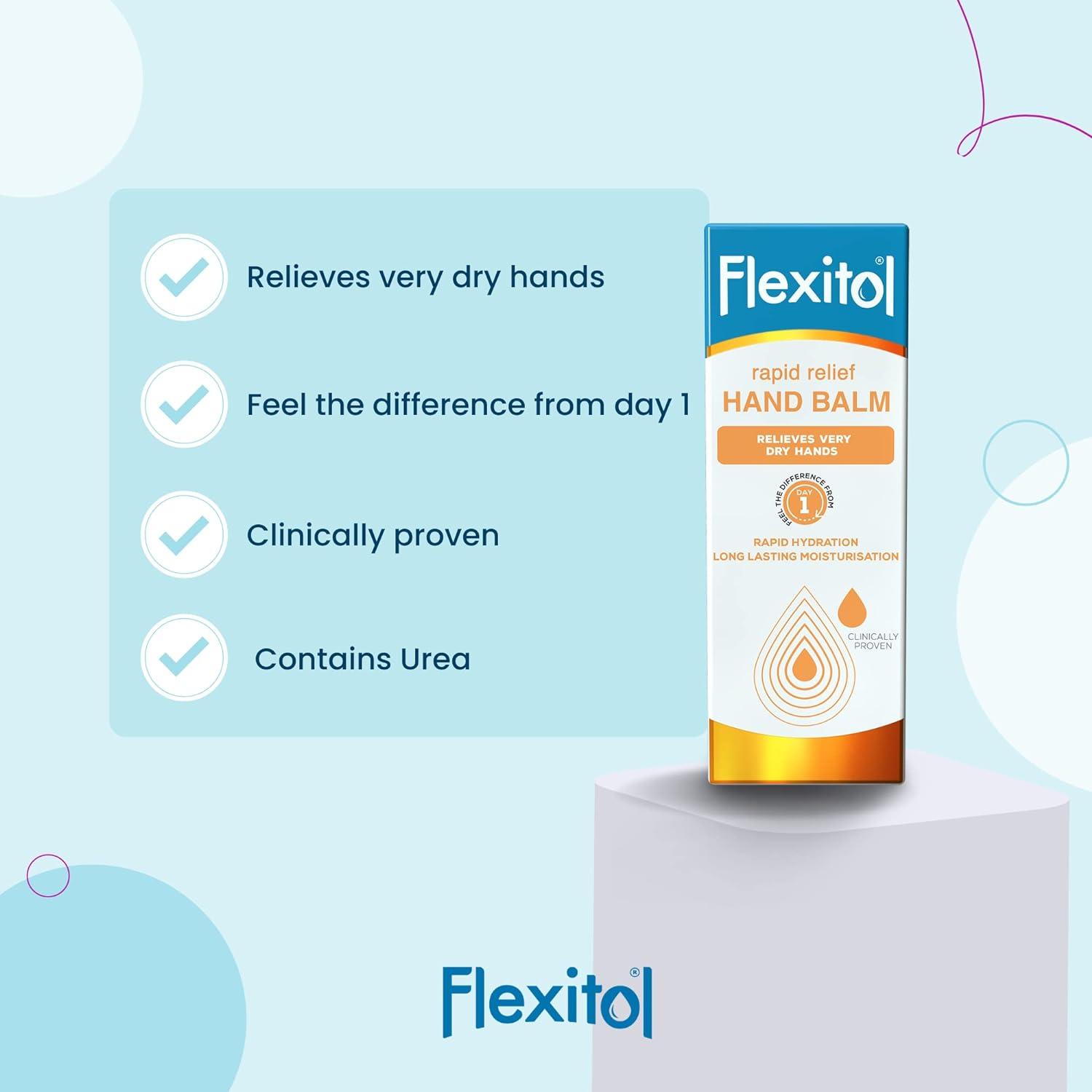 Flexitol Rapid Relief Hand Balm 56g - Long Lasting Moisturisation for ...