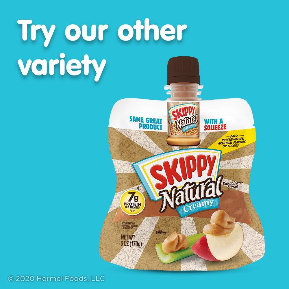 SKIPPY Squeeze Creamy Peanut Butter 6oz (Pack of 6) - Creamy Flavor ...
