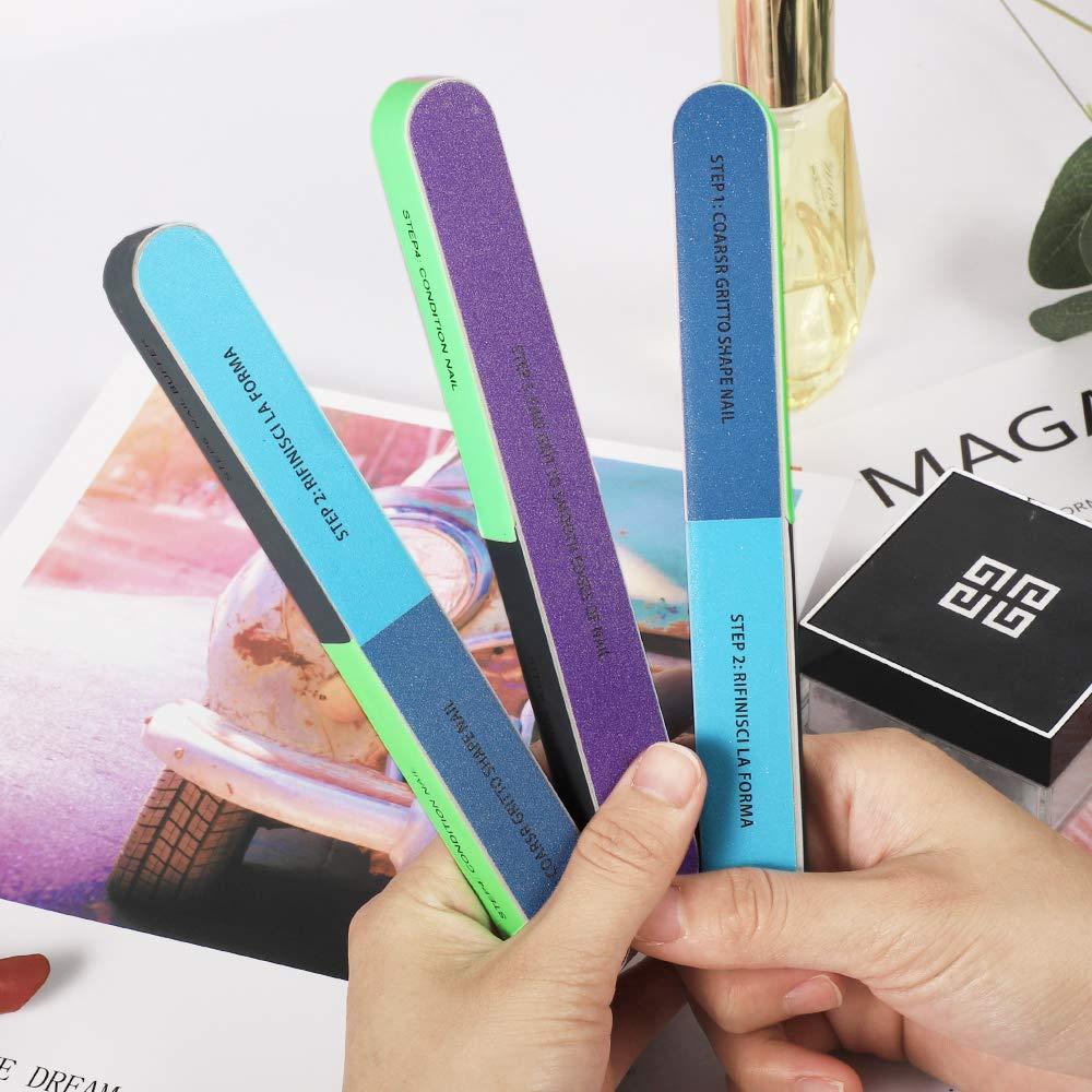 YIMICOO 12 PCS 7 Way Nail File and Buffer Block Set - Professional ...