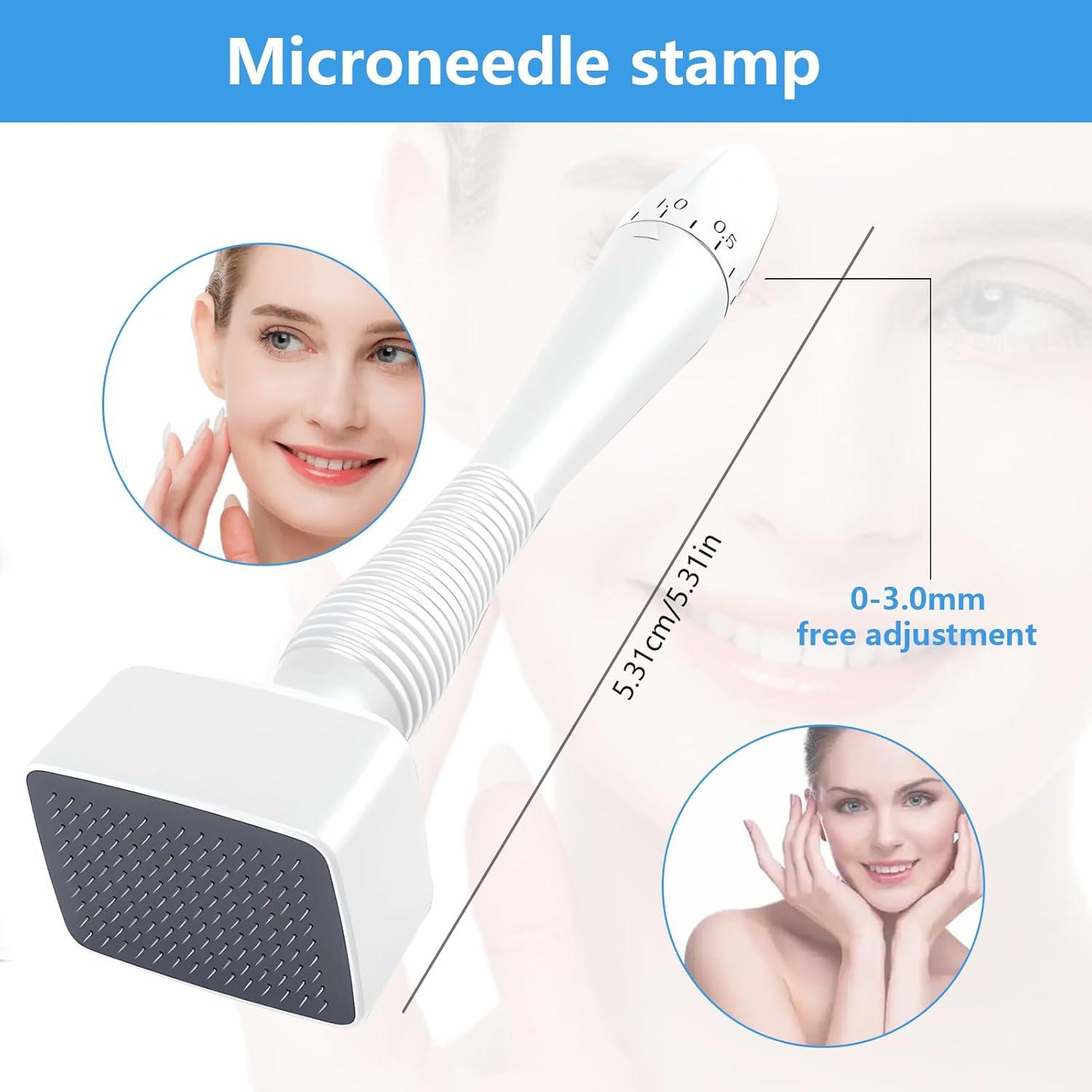 Forhome Derma Stamp Adjustable Microneedling Derma Stamp Microneedling ...