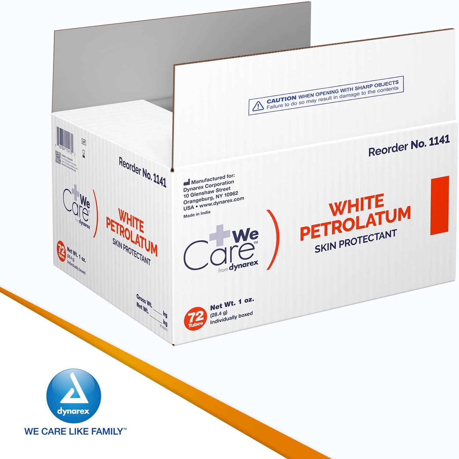 72-Count Dynarex White Petrolatum Petroleum Jelly Tubes for Dry ...