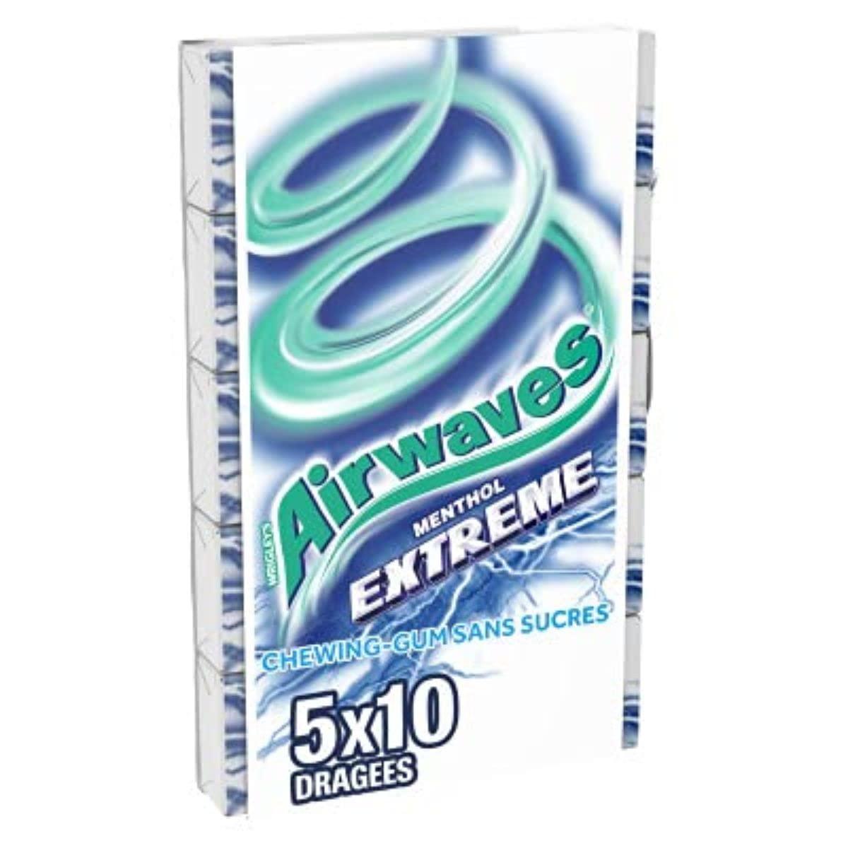 Airwaves Extreme menthol chewing gum sugar-free - the 5 packs of 10 70 ...