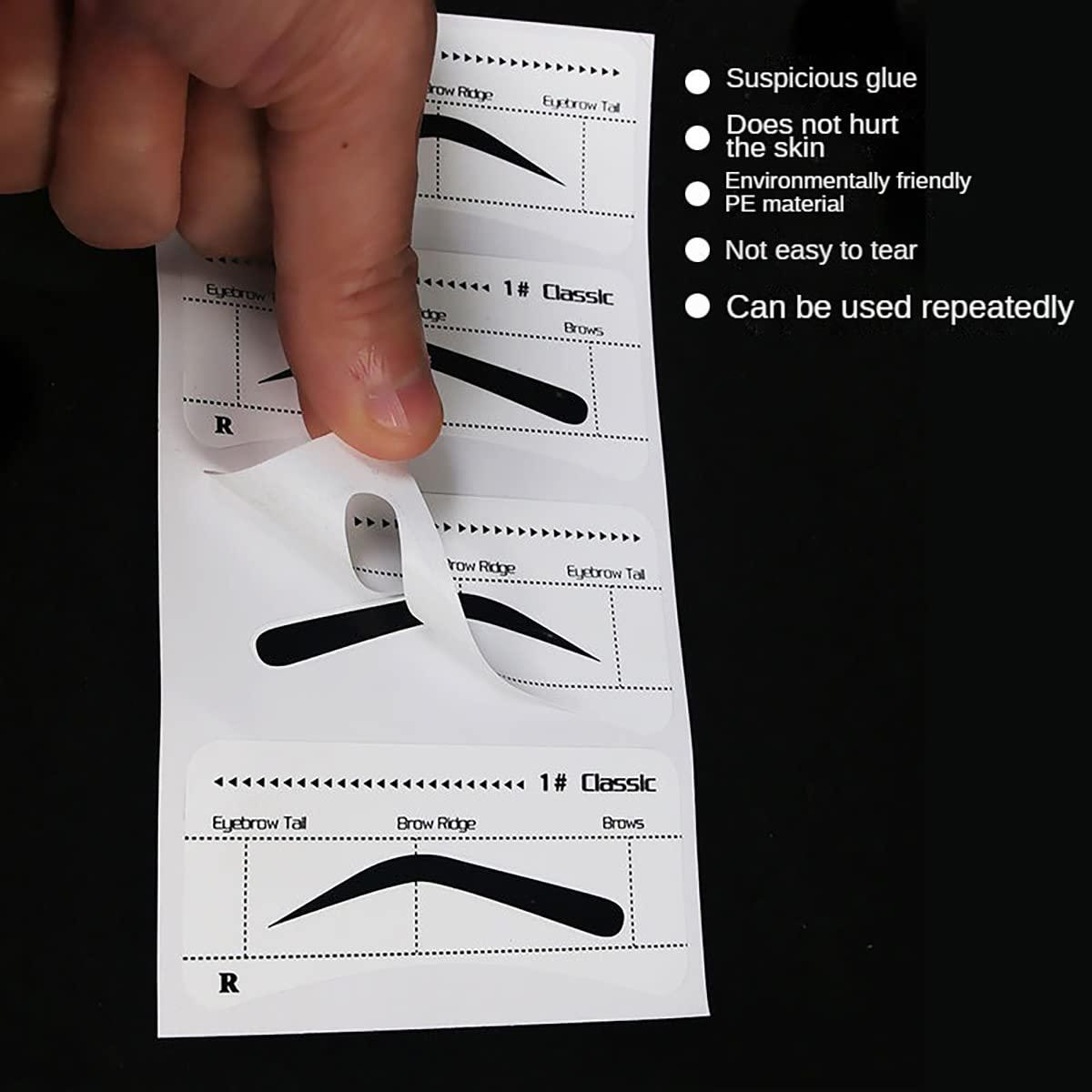 SONGJIE Eyeliner Stencil Sticker Set - 20 Pairs Beginner Eyebrow Makeup ...