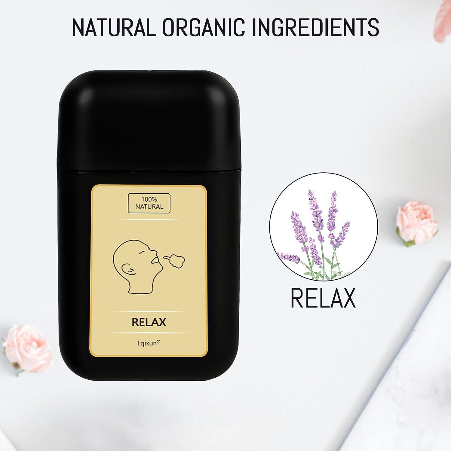 Lqixun Relax Nasal Inhaler - 100% Natural Essential Oils Aromatherapy ...