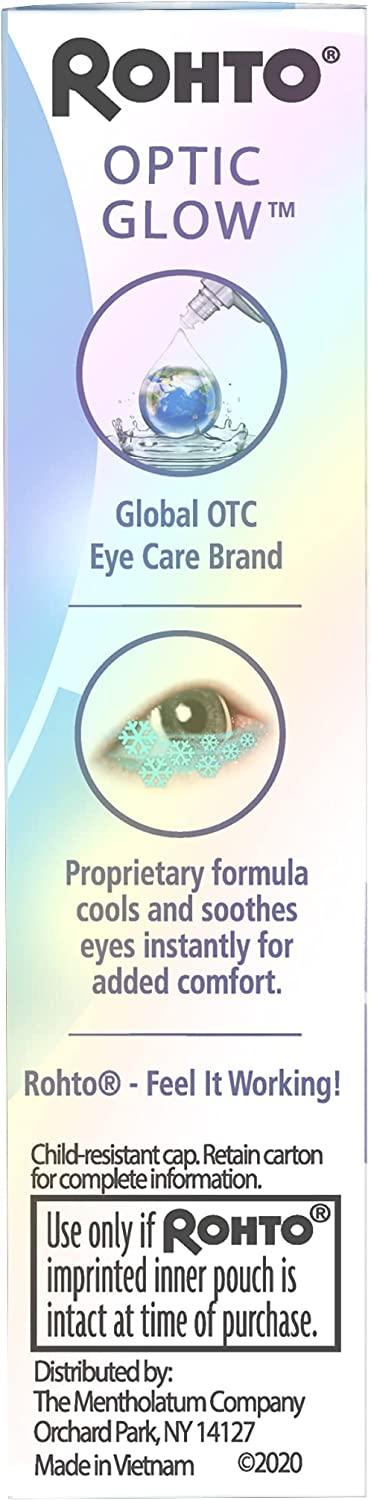 Rohto Optic Glow Redness Reliever Lubricant Eye Drops - Soothes ...
