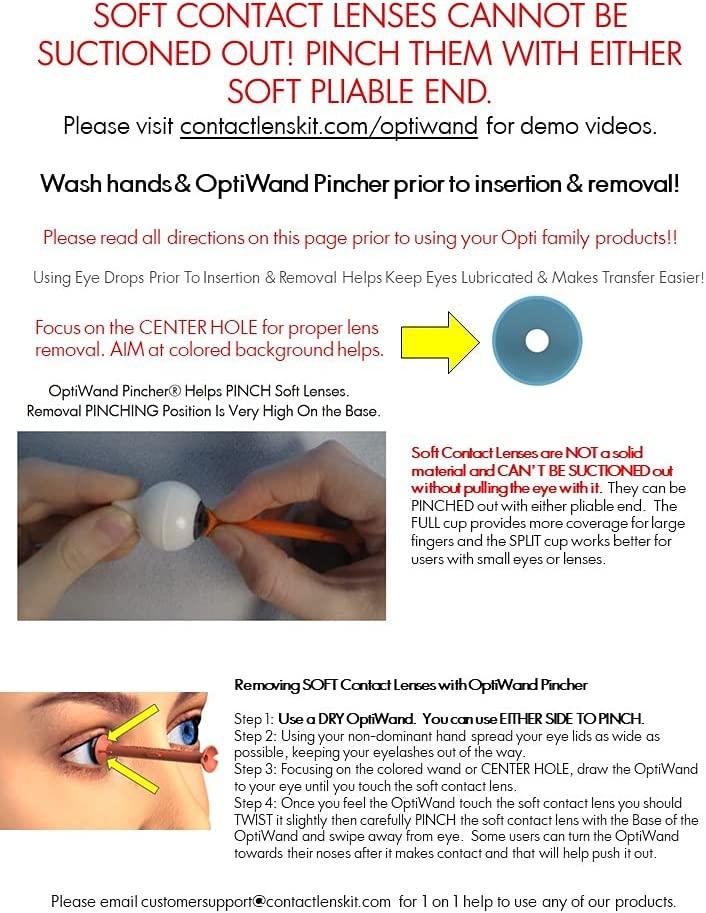 OptiWand Pincher 2 Pack - Soft Contact Lens Insertion & Removal Tool ...