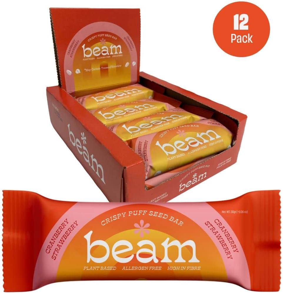 HEALTHY SNACK BARS BY BEAM | Crispy Seed Based Bar Cranberry Strawberry ...