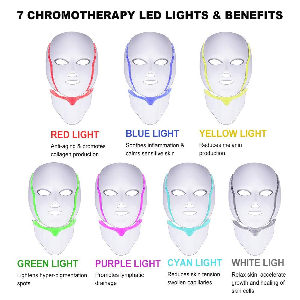 7 Colors Face & Neck Light with Micro-Current Function - 7 Colors | Buy ...