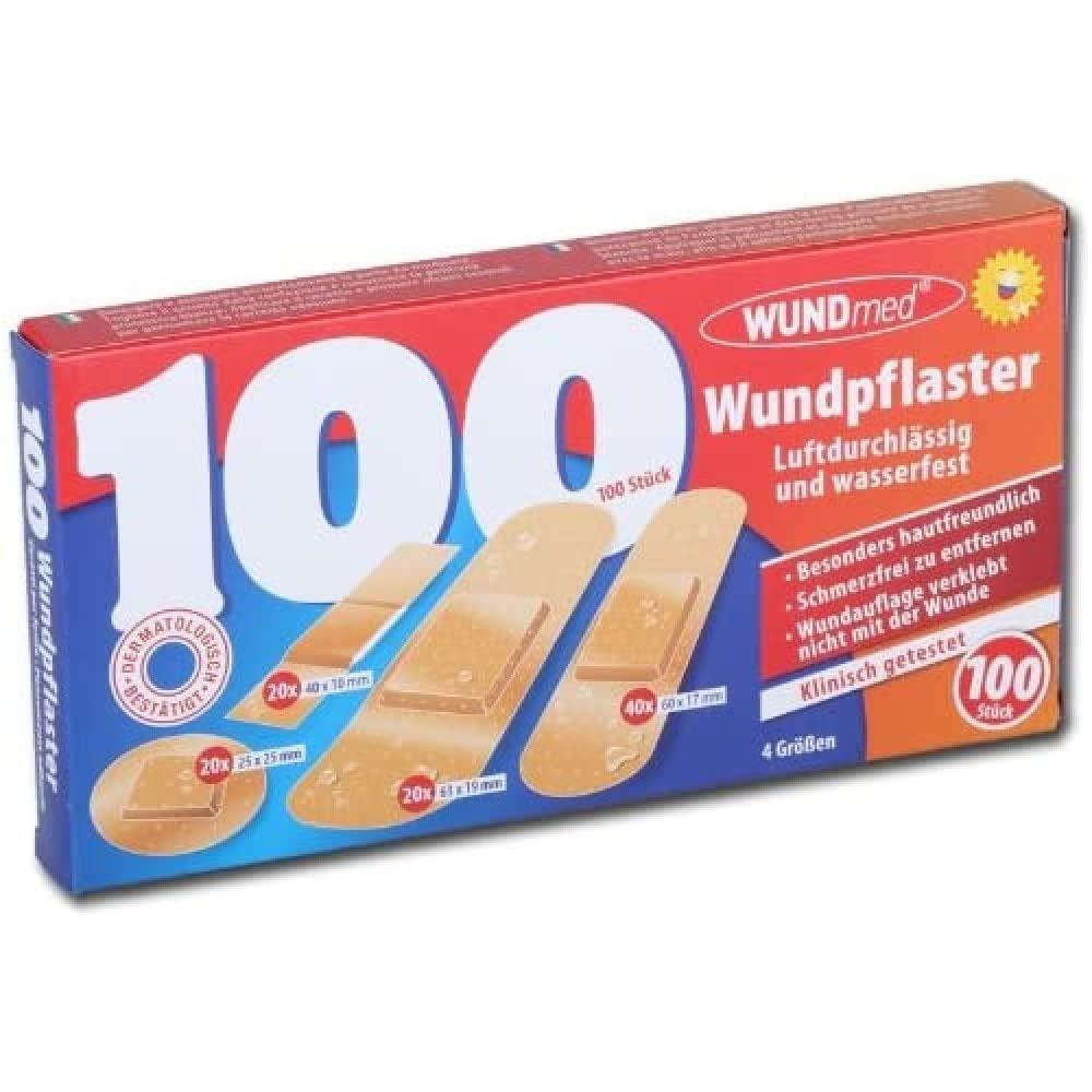 Wundmed Travel Plaster Set - 100 Waterproof Wound Plasters for ...